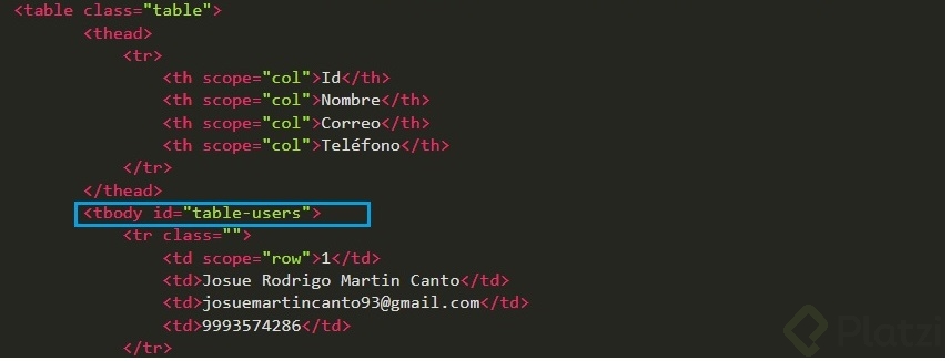 Buscador dinamico en tablas